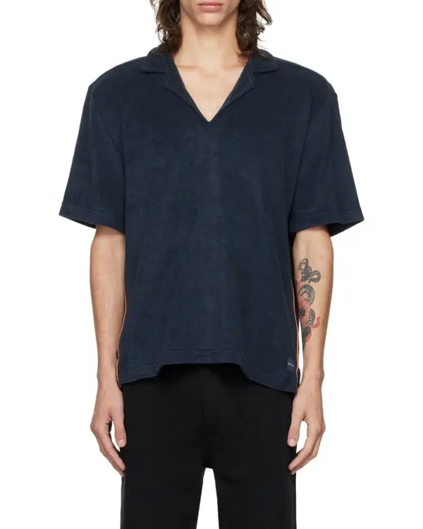 Paul Smith Logo Patch Straight Hem Polo Shirt