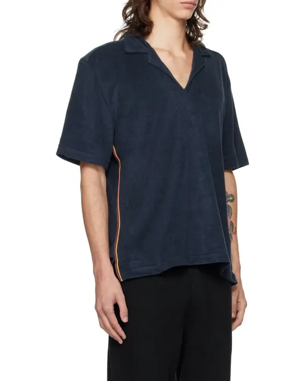 Paul Smith Logo Patch Straight Hem Polo Shirt