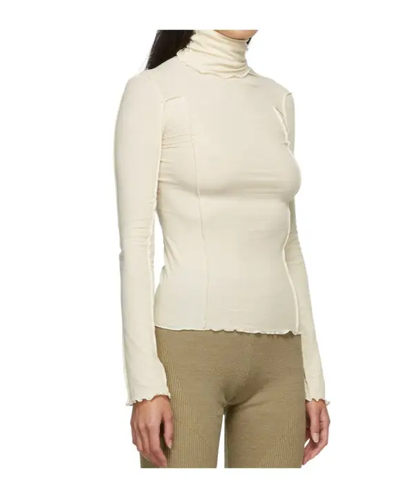 BASERANGE Rolled-trim High-neck Blouse