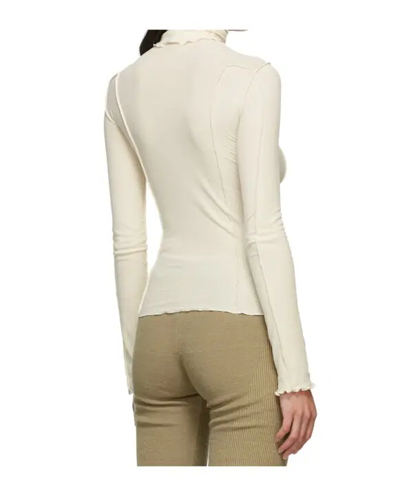 BASERANGE Rolled-trim High-neck Blouse