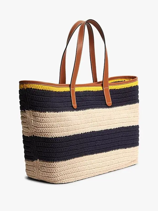 Tommy Hilfiger Stripe-pattern Logo-patch Tote Bag