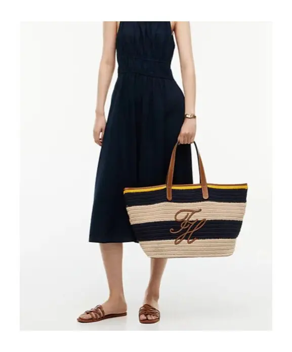 Tommy Hilfiger Stripe-pattern Logo-patch Tote Bag