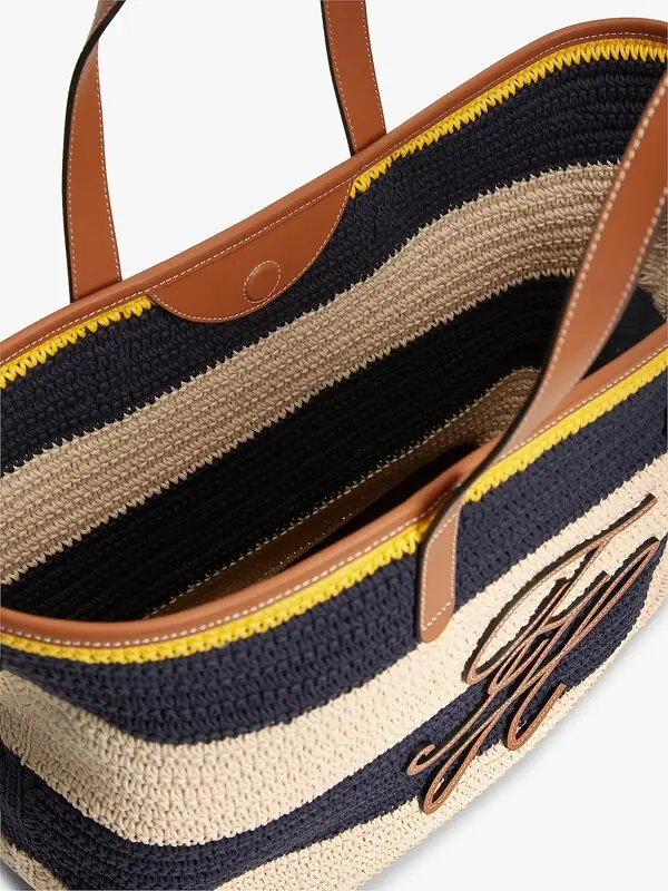 Tommy Hilfiger Stripe-pattern Logo-patch Tote Bag
