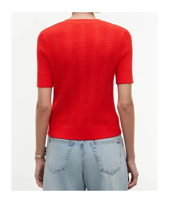 Tommy Hilfiger Cable-knit Short-sleeve Cardigan
