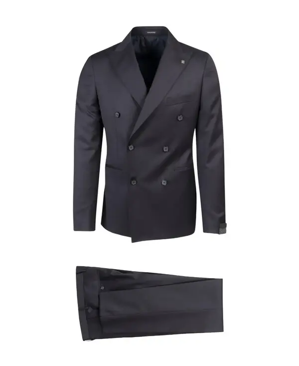 Tagliatore Double-breasted Two-piece Suit Set - Black