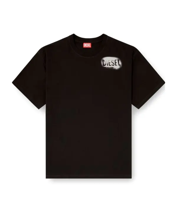 DIESEL® T-adjust-v2 Logo-detail T-shirt - Black