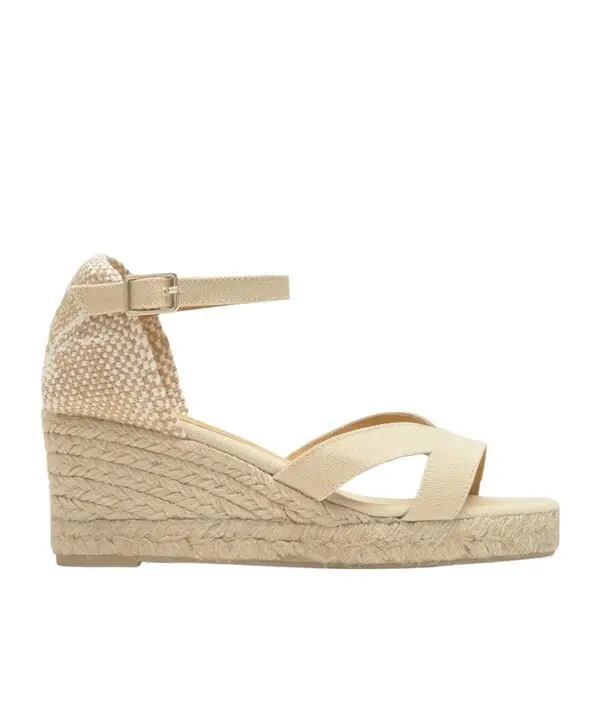 CastaÑer Bruna Ankle-strap Wedge Sandals - Nude