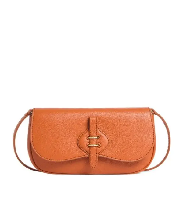 COCCINELLE Small Mavery Pebbled-leather Shoulder Bag - Brown