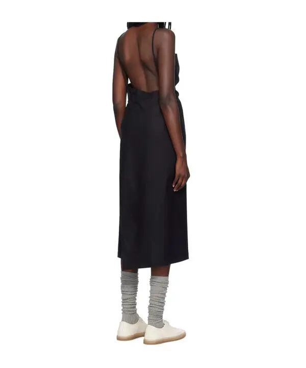 BASERANGE Yumi Apron Silk Midi Dress
