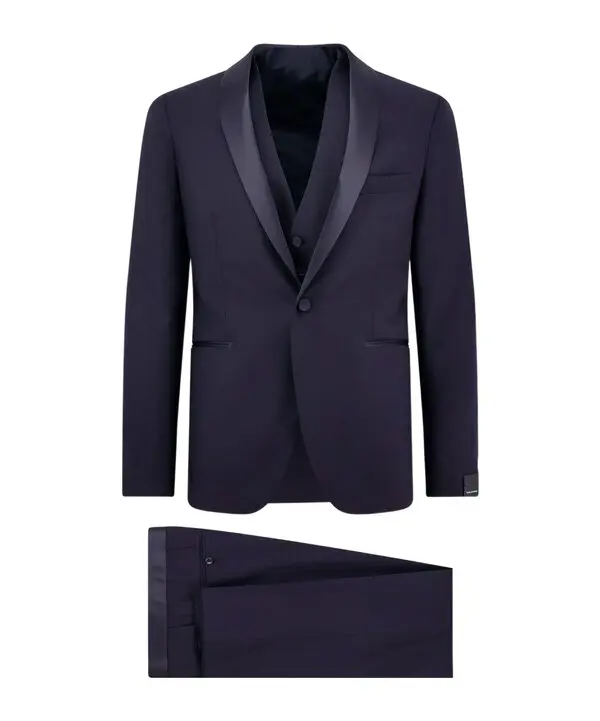 Tagliatore Long-sleeved Suit - Blue