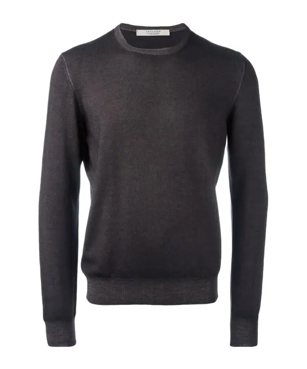 GRAN SASSO Long Sleeve Crewneck Jumper - Black
