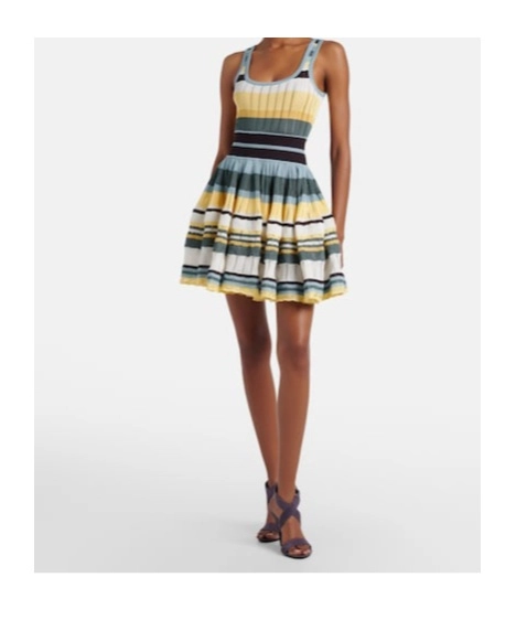 Alaïa Knitted Striped Minidress