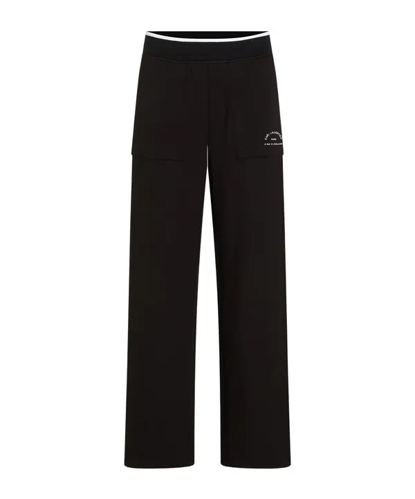 Karl Lagerfeld Logo Print Wide-leg Trousers