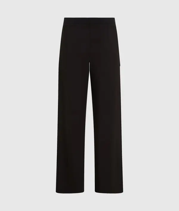 Karl Lagerfeld Logo Print Wide-leg Trousers