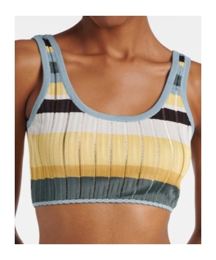 Alaïa Striped Cropped Tank Top