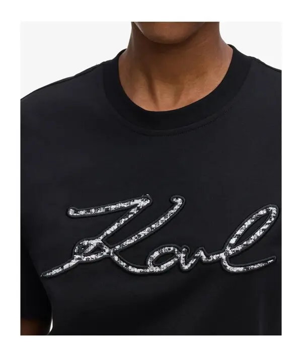 Karl Lagerfeld Signature Bouclé T-shirt