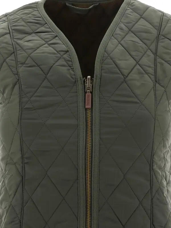 Barbour Logo Embroidered Reversible Gilet - Dark Olive