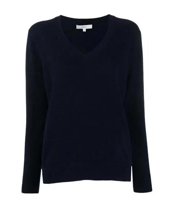 Vince V-neck Cashmere Knitted Sweater - Black