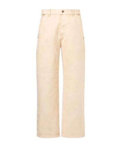 Loewe Cotton Straight Pants - Nude
