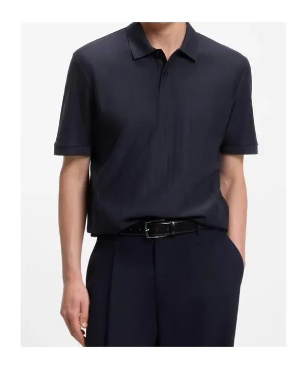 Hugo Boss Stripe-textured Polo Shirt
