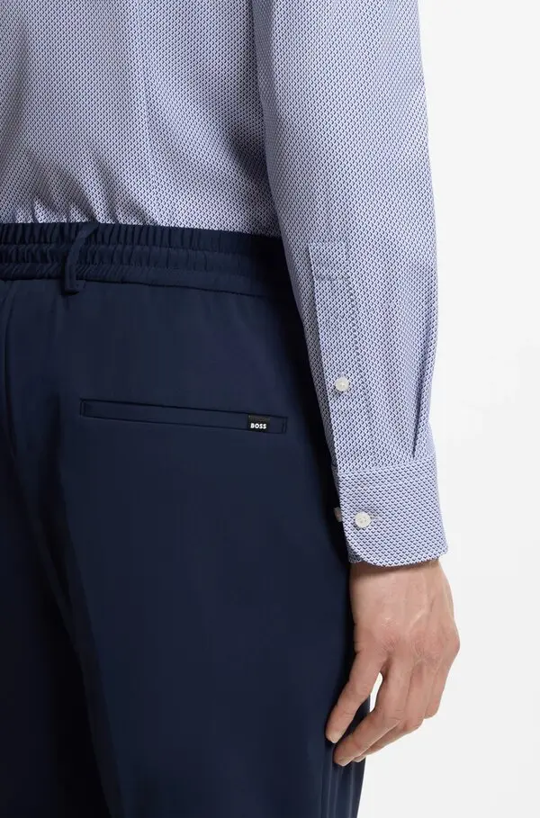 Hugo Boss Geometric-print Slim-fit Shirt