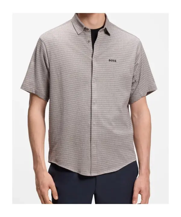 Hugo Boss Regular-fit Cotton Shirt With Performance Features