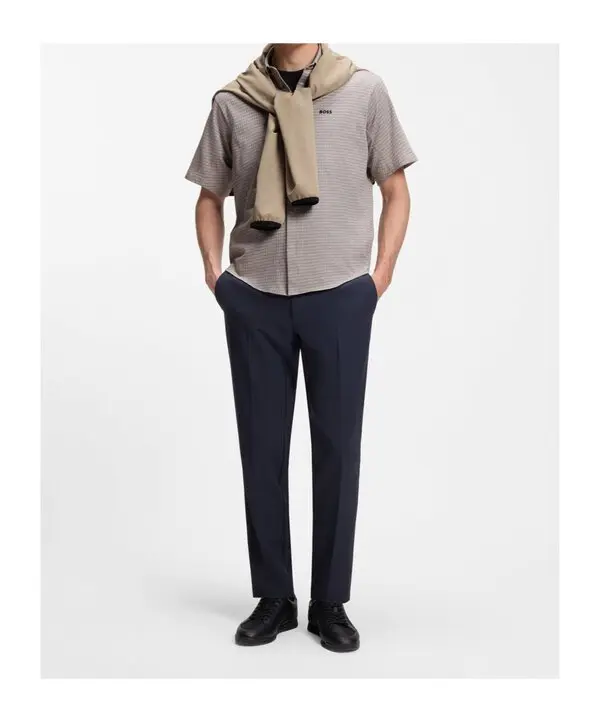 Hugo Boss Regular-fit Cotton Shirt With Performance Features
