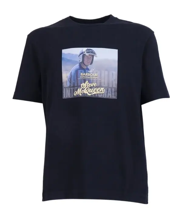 Barbour Photographic-print T-shirt - Black