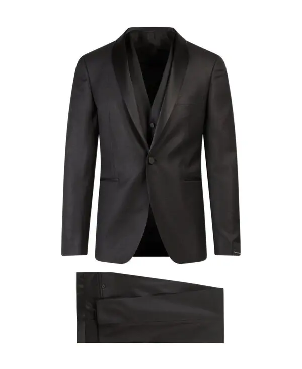 Tagliatore Three-piece Virgin Wool-silk Tuxedo - Black