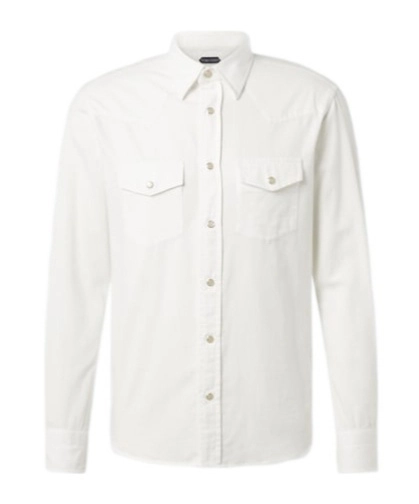 TOM FORD Cotton Poplin Shirt - White