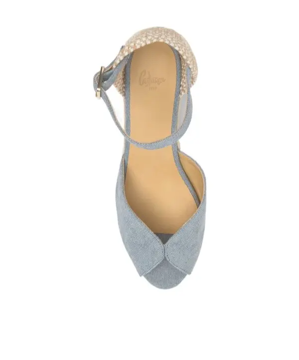 CastaÑer Bianca Peep-toe Wedge Sandals