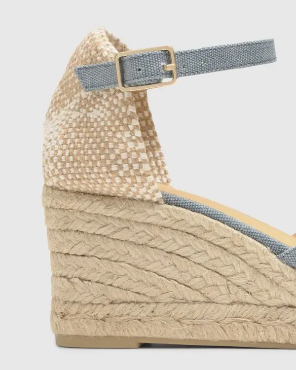 CastaÑer Bianca Peep-toe Wedge Sandals