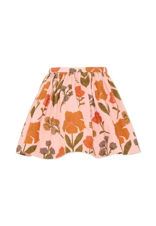 Bonpoint Floral Print Pleated A-line Skirt