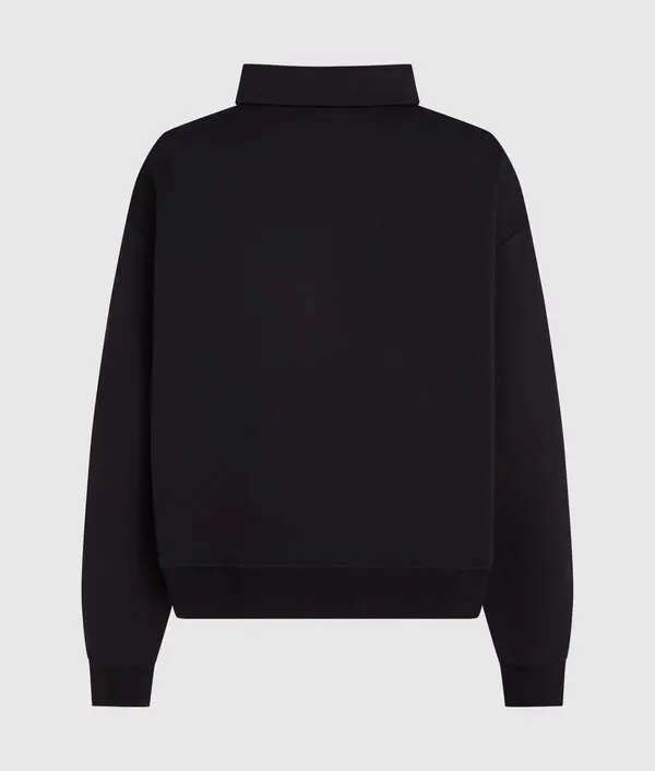 Karl Lagerfeld Quarter-zip Logo Print Sweatshirt