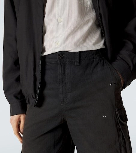 Our Legacy Mount Herringbone Cotton Cargo Shorts