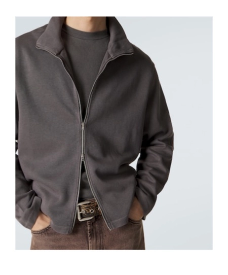 Our Legacy Shrunken Cotton Zip-up Sweatshirt