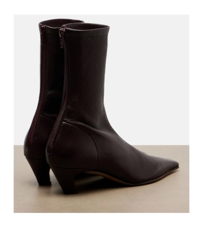 Khaite Arizona Leather Ankle Boots