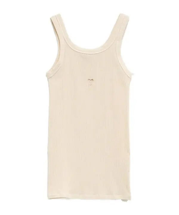 BASERANGE Round Neck Sleeveless Vest - Nude