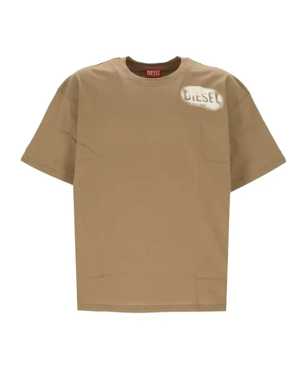 DIESEL® T-adjust-v2 Logo-detail T-shirt - Beige