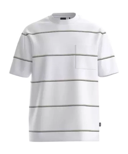 Hugo Boss Striped Pocket T-shirt - White
