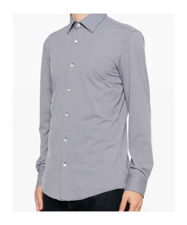 Hugo Boss Geometric-print Long-sleeve Shirt
