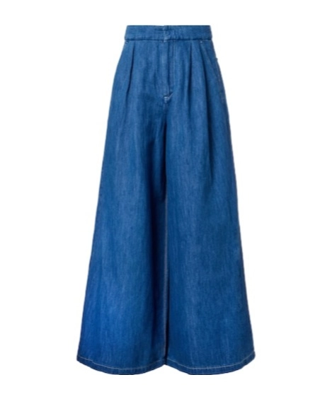 Max Mara Nastro Cropped Wide-leg Jeans - Blue