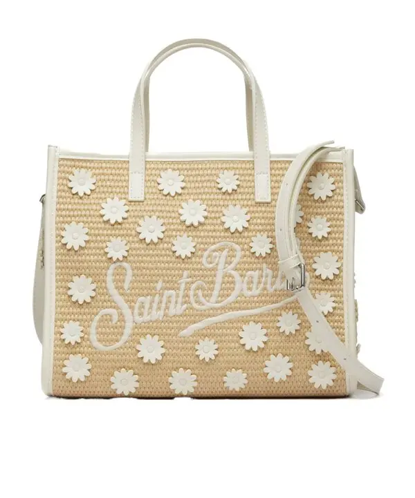 MC2 SAINT BARTH Daisy Appliqué Embroidered Shoulder Bag