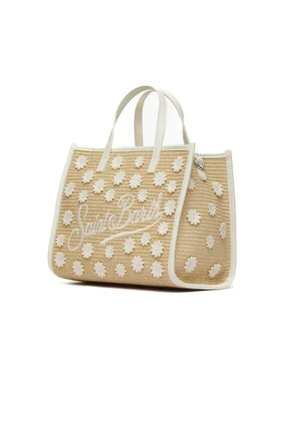MC2 SAINT BARTH Daisy Appliqué Embroidered Shoulder Bag