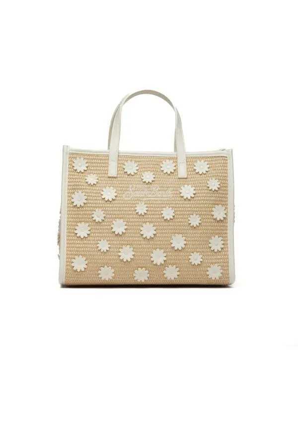 MC2 SAINT BARTH Daisy Appliqué Embroidered Shoulder Bag