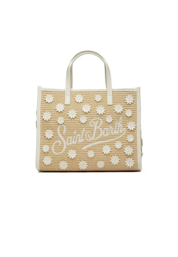 MC2 SAINT BARTH Daisy Appliqué Embroidered Shoulder Bag