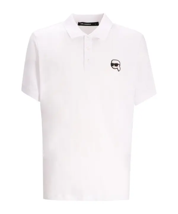 Karl Lagerfeld Short-sleeved Polo Shirt - White