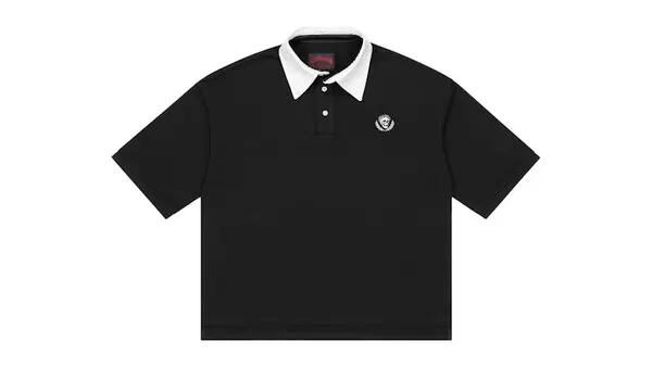 GODSPEED Victor Minimal Crest Polo Shirt - Black