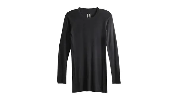 Rick Owens Rib Long Sleeve Tee Shirt - Black