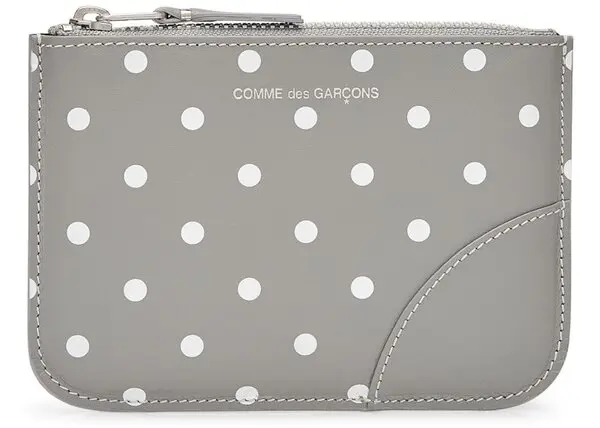 Comme Des Garçons Sa8100pd Wallet Polka Dots - Grey